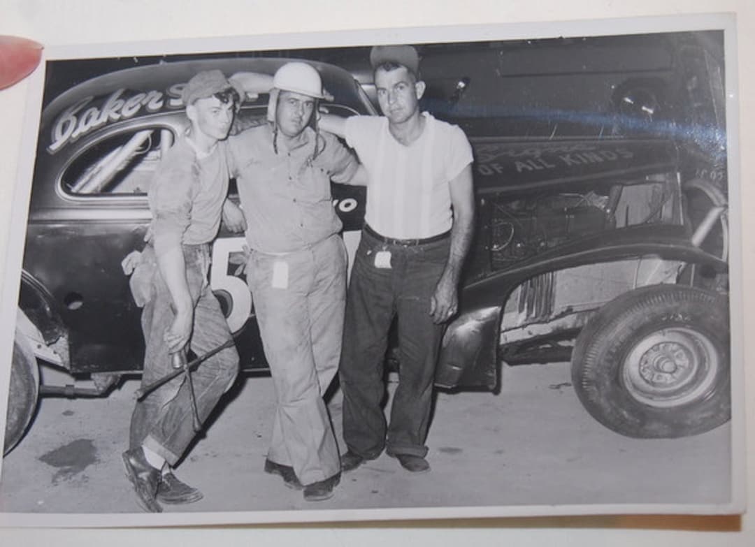 50's Photo Hot Rod Drag Racing Rockabilly Original 5x7 Photo Denim Work ...