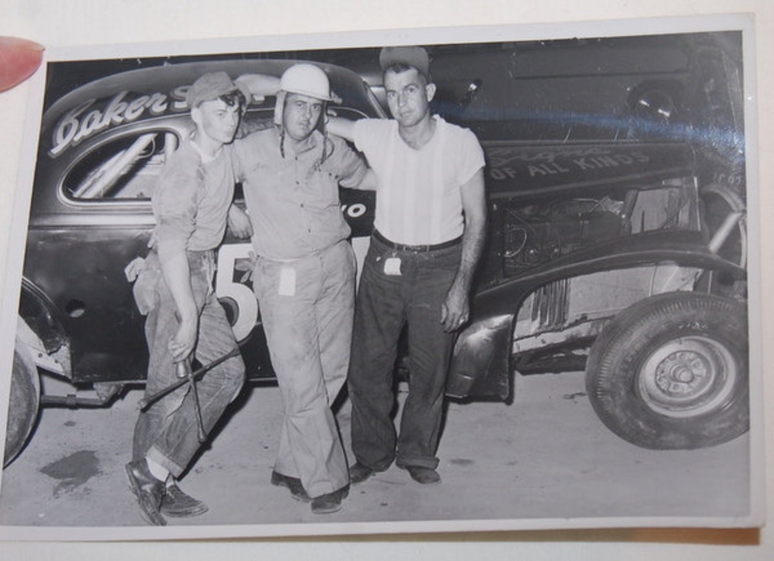 50's Photo Hot Rod Drag Racing Rockabilly Original 5x7 Photo Denim Work ...