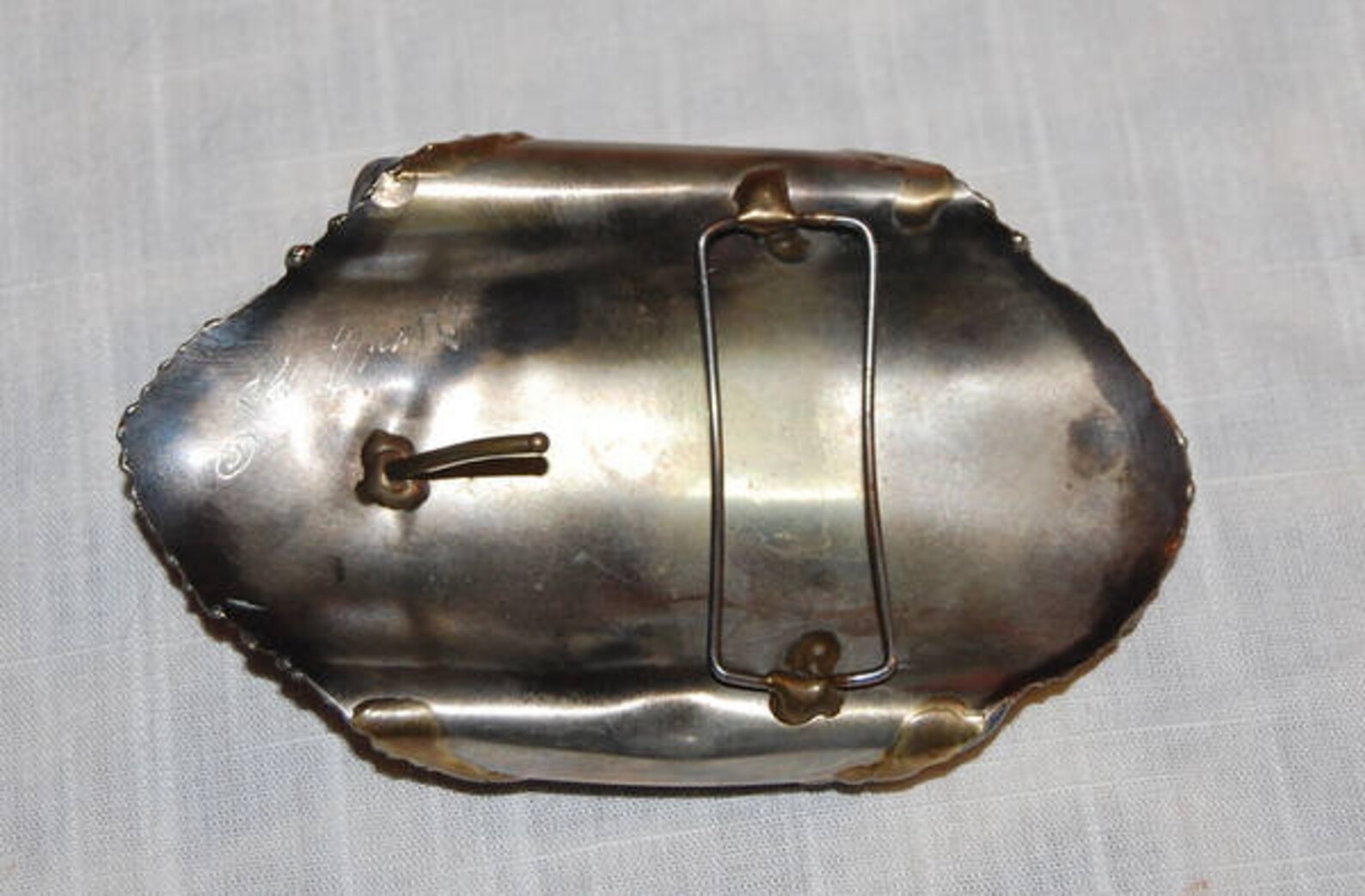 80s Glam Belt Buckle Gemstones Goldtone Metal Brutalist Signed - Etsy