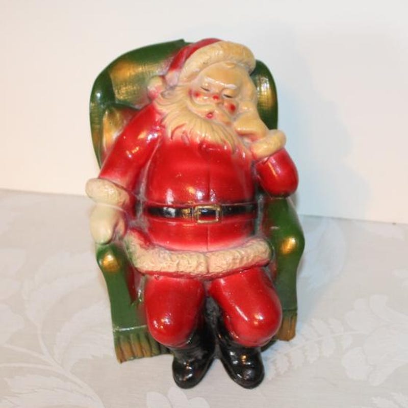 Chalkware Santa - Etsy