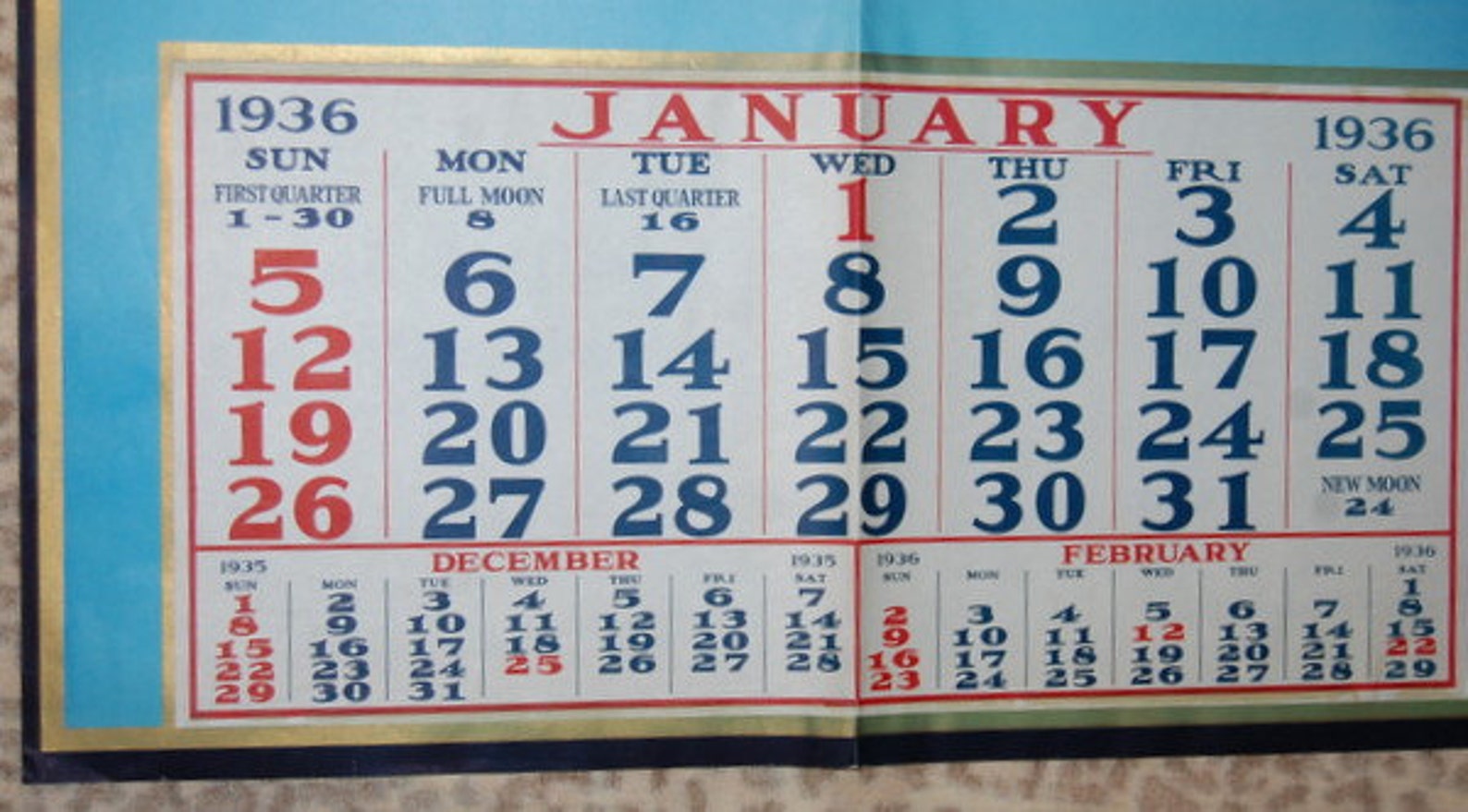 1936 Art Deco Pin up Girl Egyptian Revival Calendar Huge | Etsy