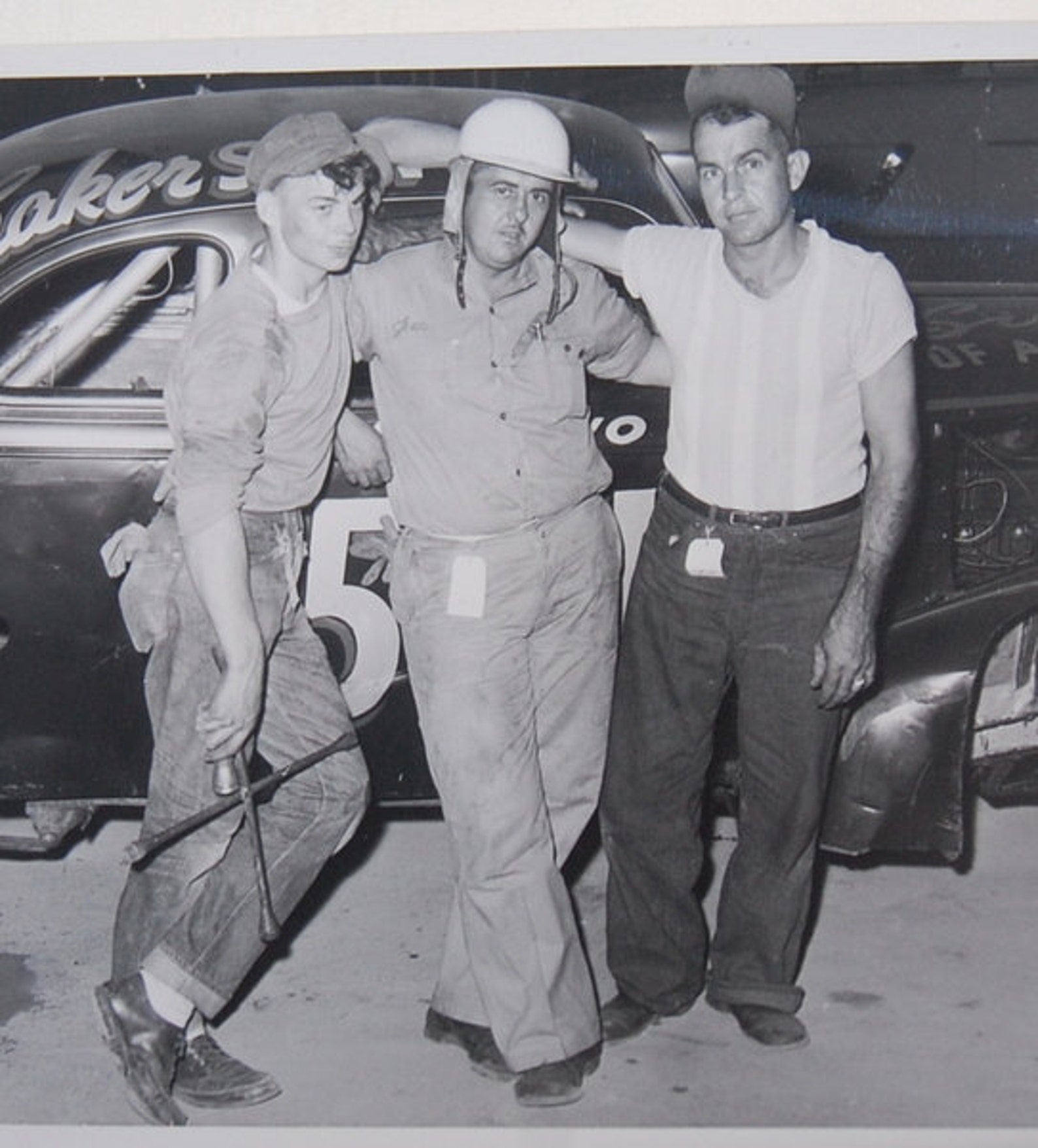 50's Photo Hot Rod Drag Racing Rockabilly Original 5x7 Photo Denim Work ...