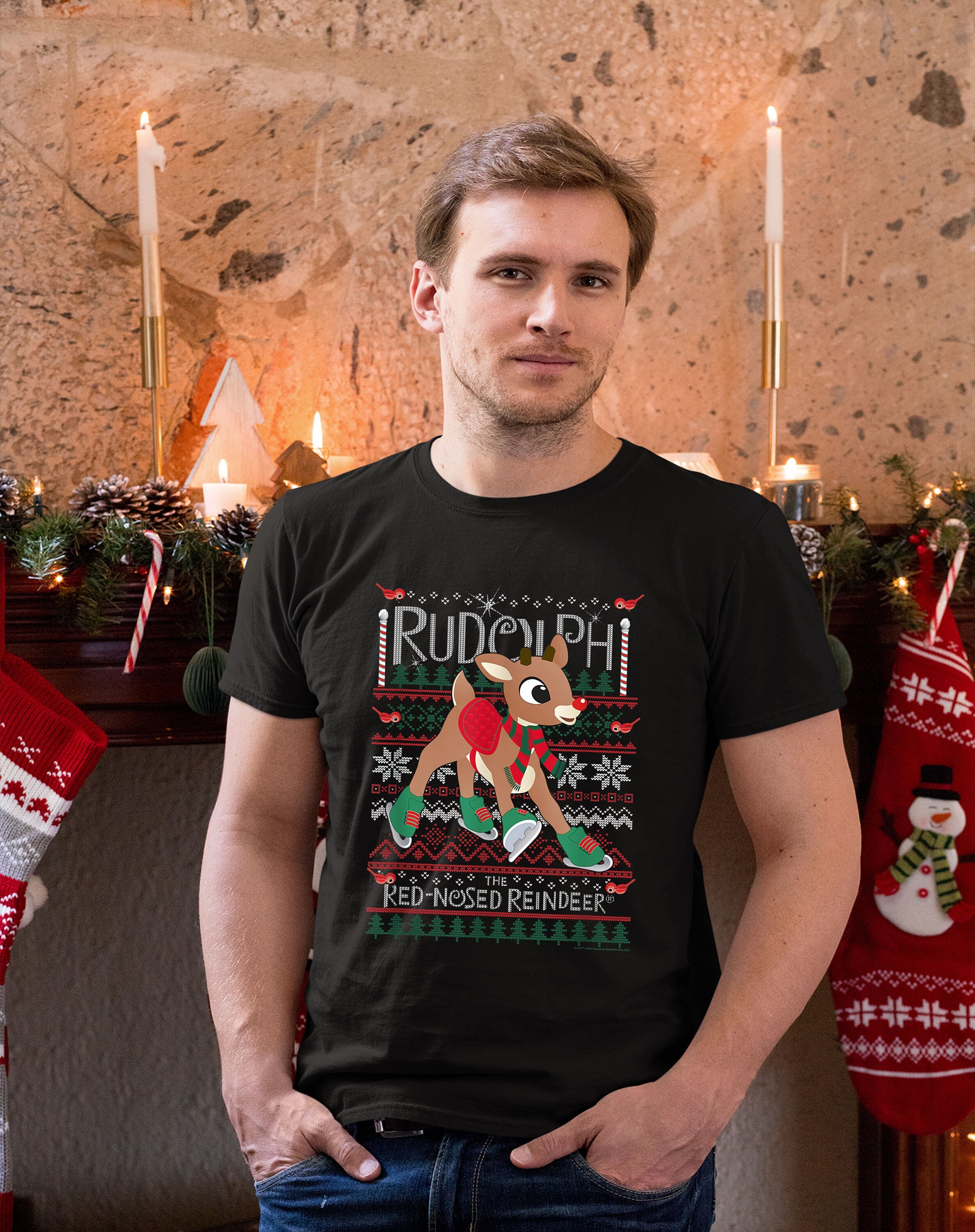 Rudolph The Red Nosed Reindeer Christmas Shirt, Rudolph Xmas Shirt sold ...