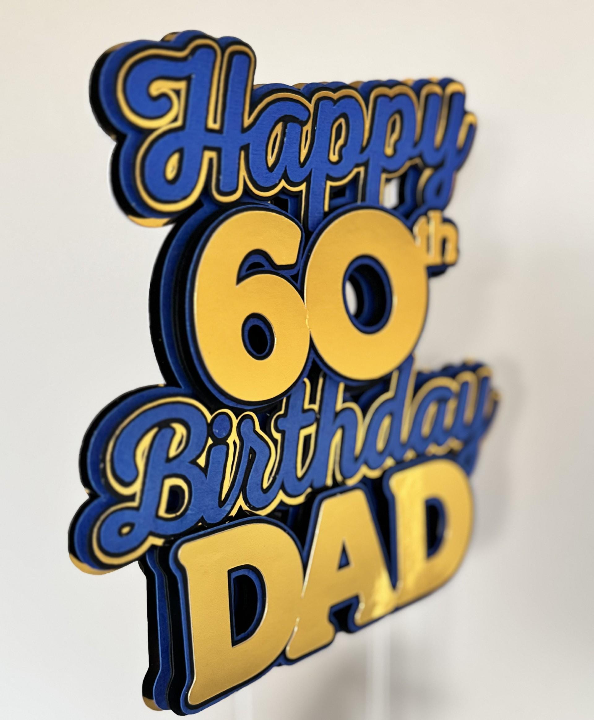 Personalised Birthday 3D Cake Topper - Etsy