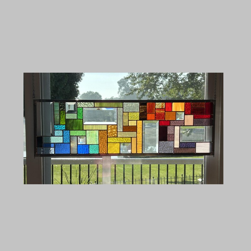 Large Stained Glass Panel - Etsy
