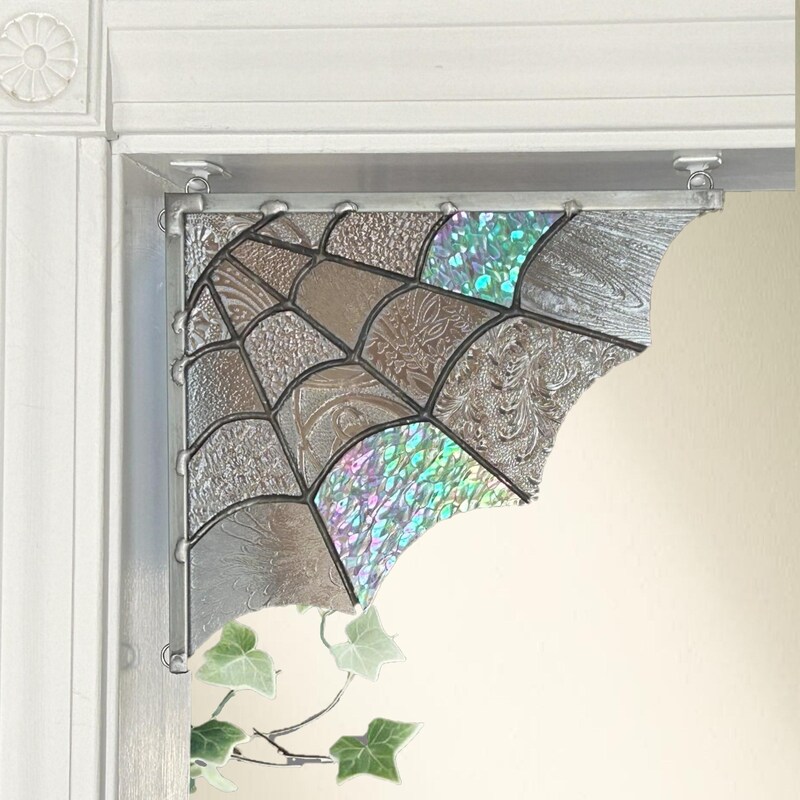 Spider Web Stained Glass - Etsy