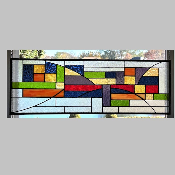 Large Stained Glass Panel - Etsy