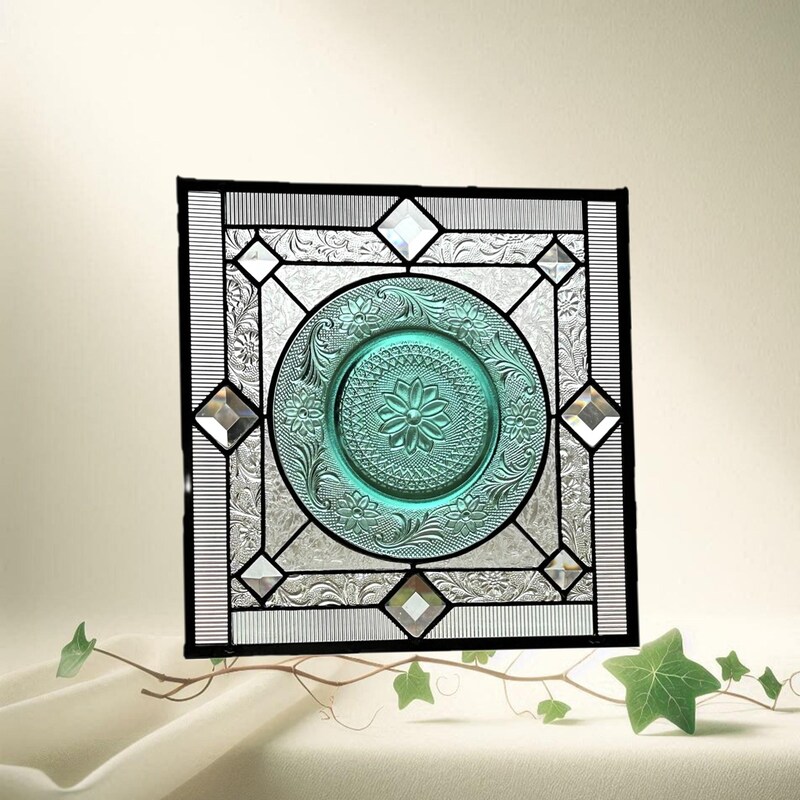 Stained Glass Panel Vintage - Etsy