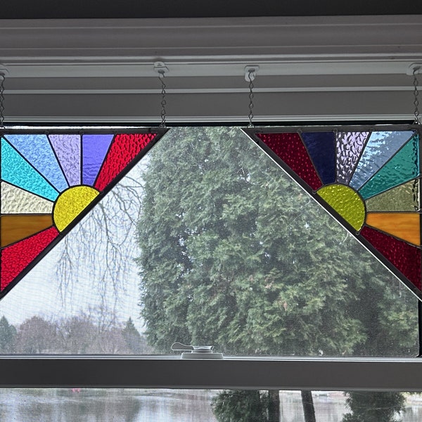 Stained Glass Corner Panel - Etsy