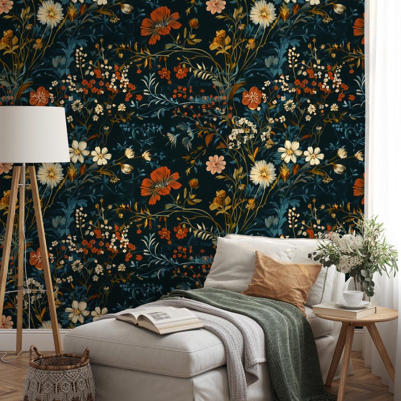 Red Wallpaper Rust - Etsy