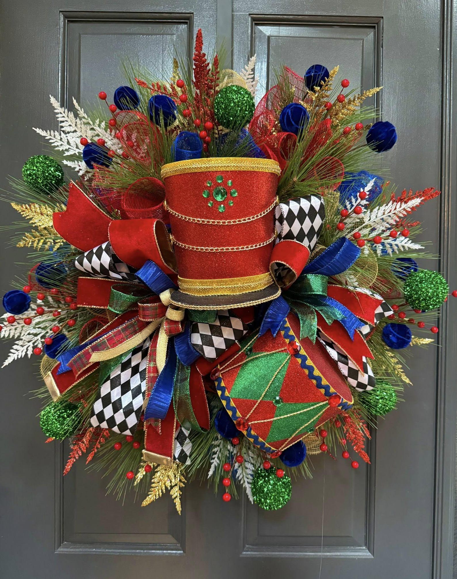 Handmade Nutcracker Wreath Attachment: Drum and Hat Decor - Etsy