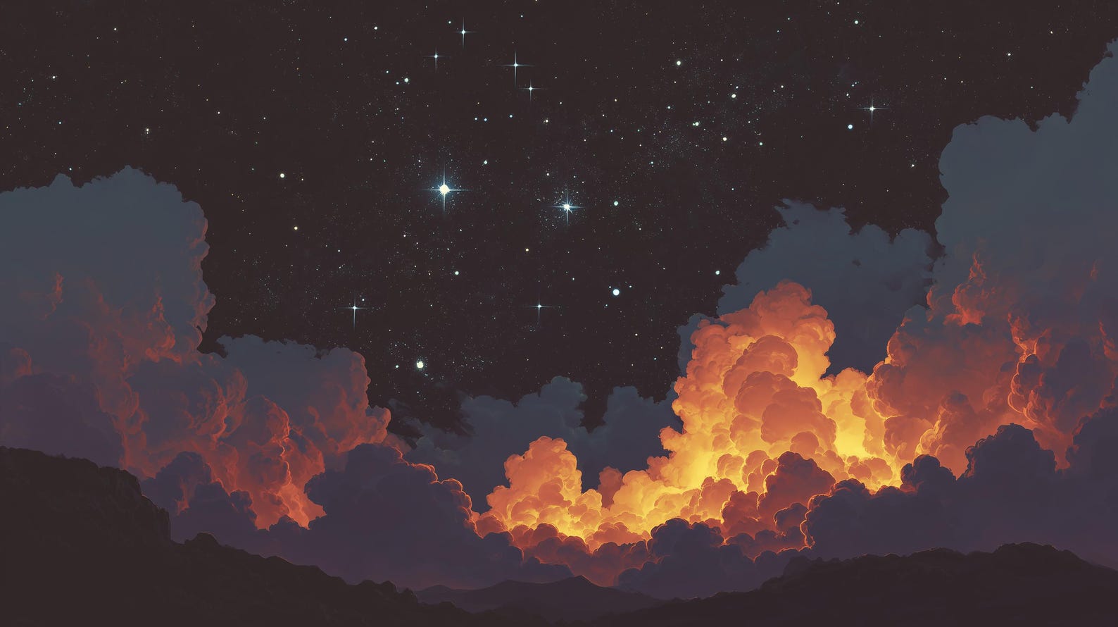 Cosmic Nightscapes Digital Wallpaper Bundle – 5 High-res PC Wallpapers ...