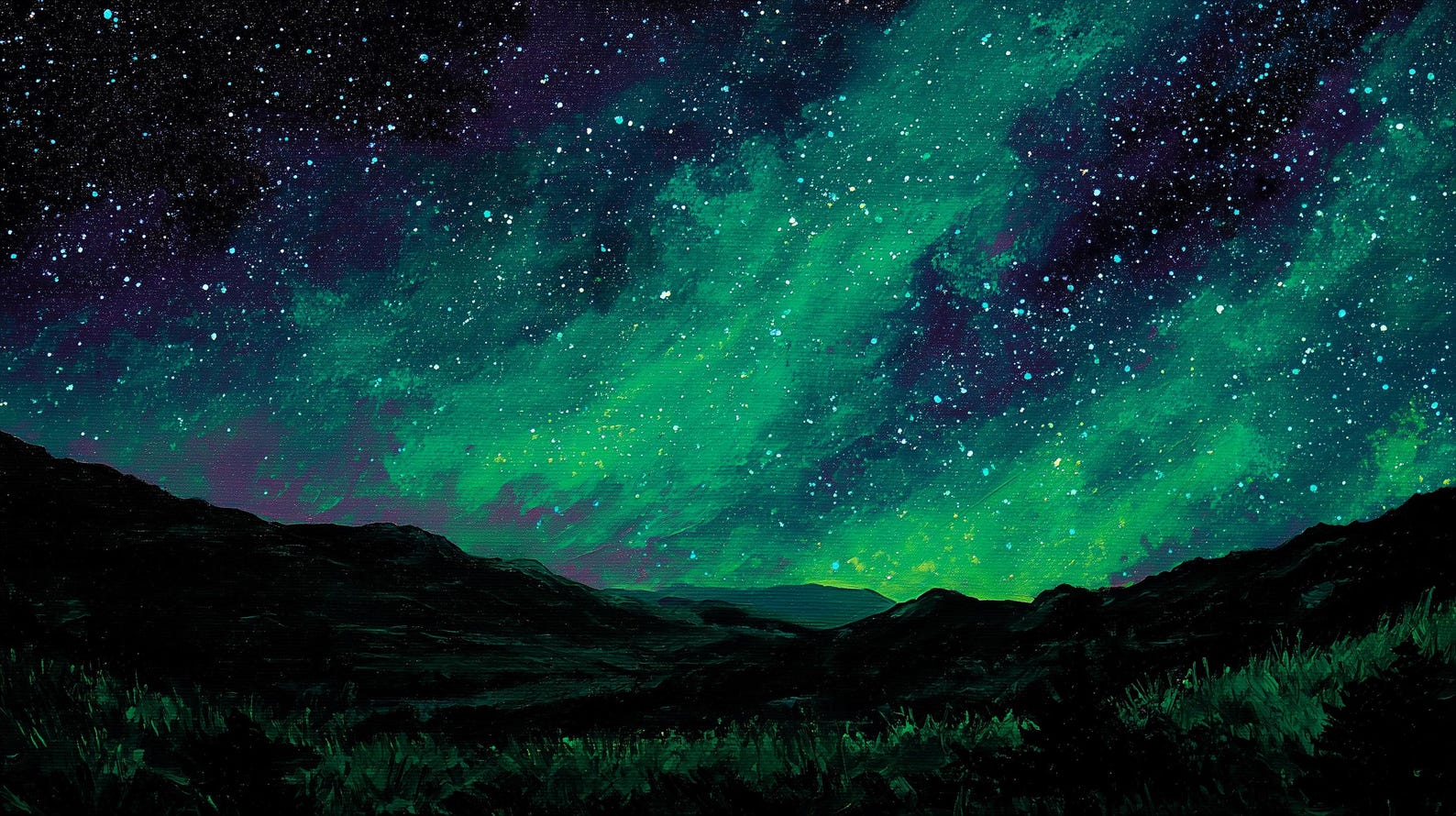 Cosmic Nightscapes Digital Wallpaper Bundle – 5 High-res PC Wallpapers ...