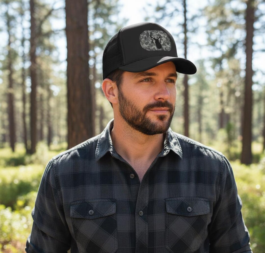 Camo Deer Silhouette Trucker - Etsy