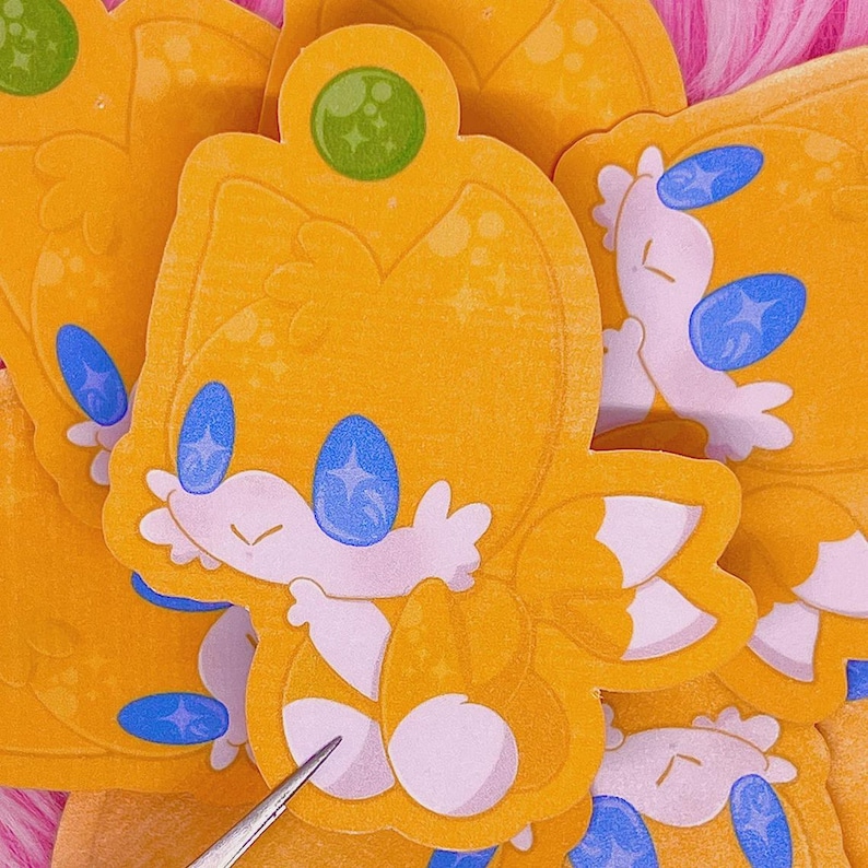 Miles "tails" Prower Chao “character Chao” Stickers (2.75 Inch/70 Mm ...