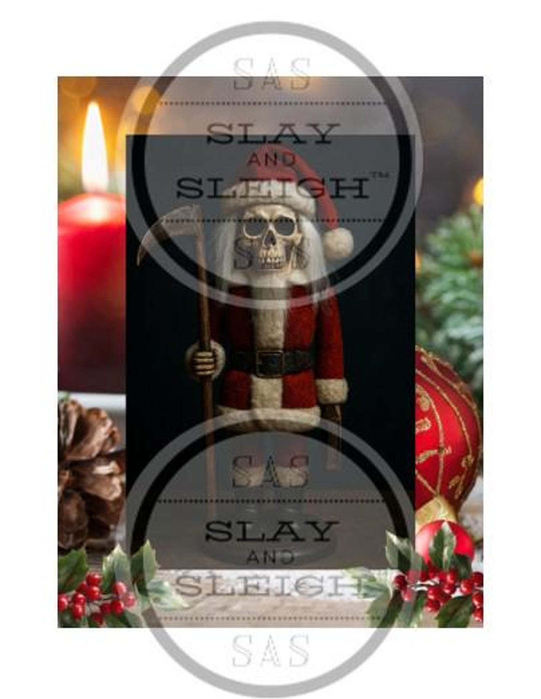 Realistic Santa Grim Reaper Nutcracker Instant Download Wall Art – Dark ...