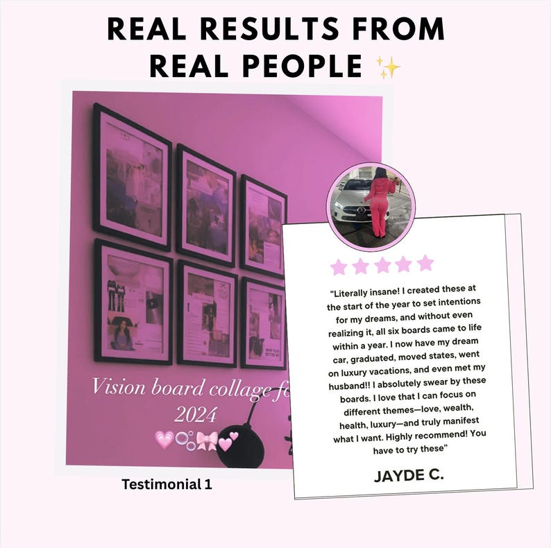 2026 Vision Board Kit – Manifest Dreams With Friends | New Year Goal ...