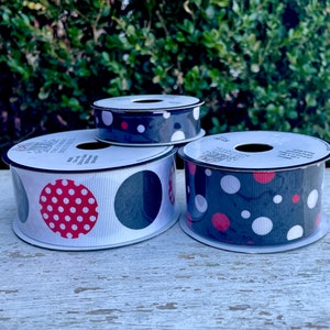 DISNEY STYLE RIBBONS, Assorted Red, Black and White Ribbons, Use Them ...