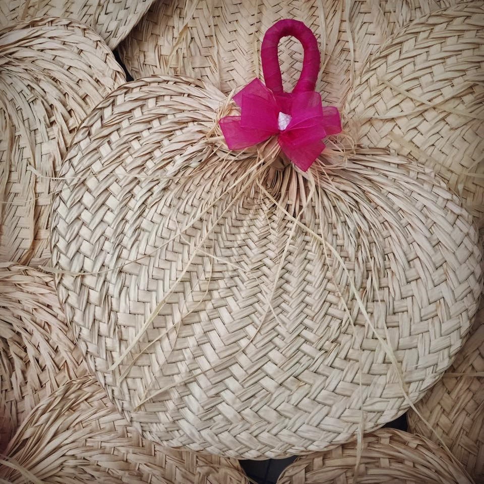 Raffia Fans OVER 30 COLORS Wedding Fans Beach Centerpiece | Etsy