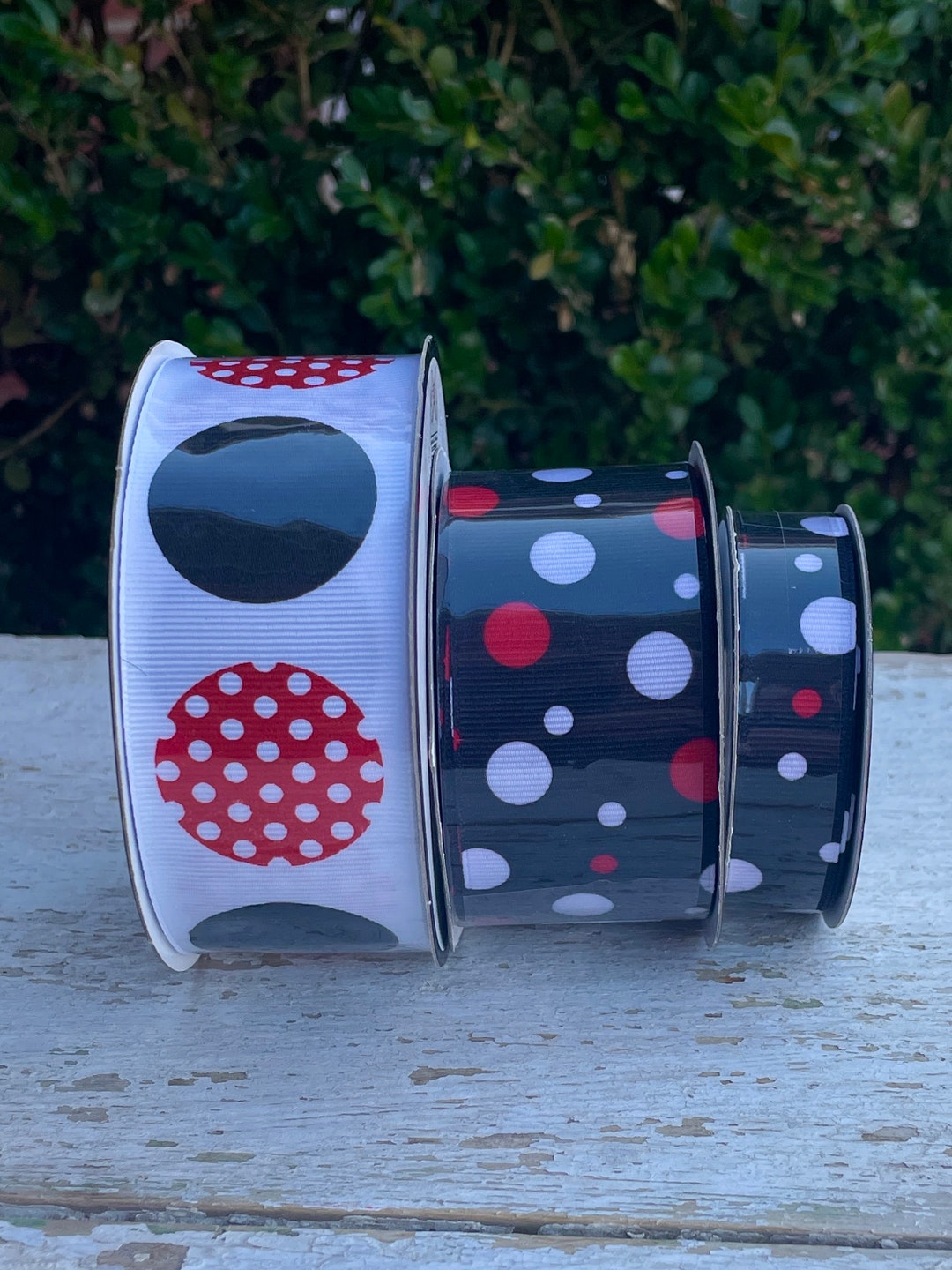 DISNEY STYLE RIBBONS, Assorted Red, Black and White Ribbons, Use Them ...