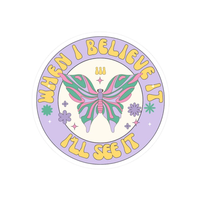 Manifestation Butterfly Stickers, Trust the Unseen 111 Motivational ...