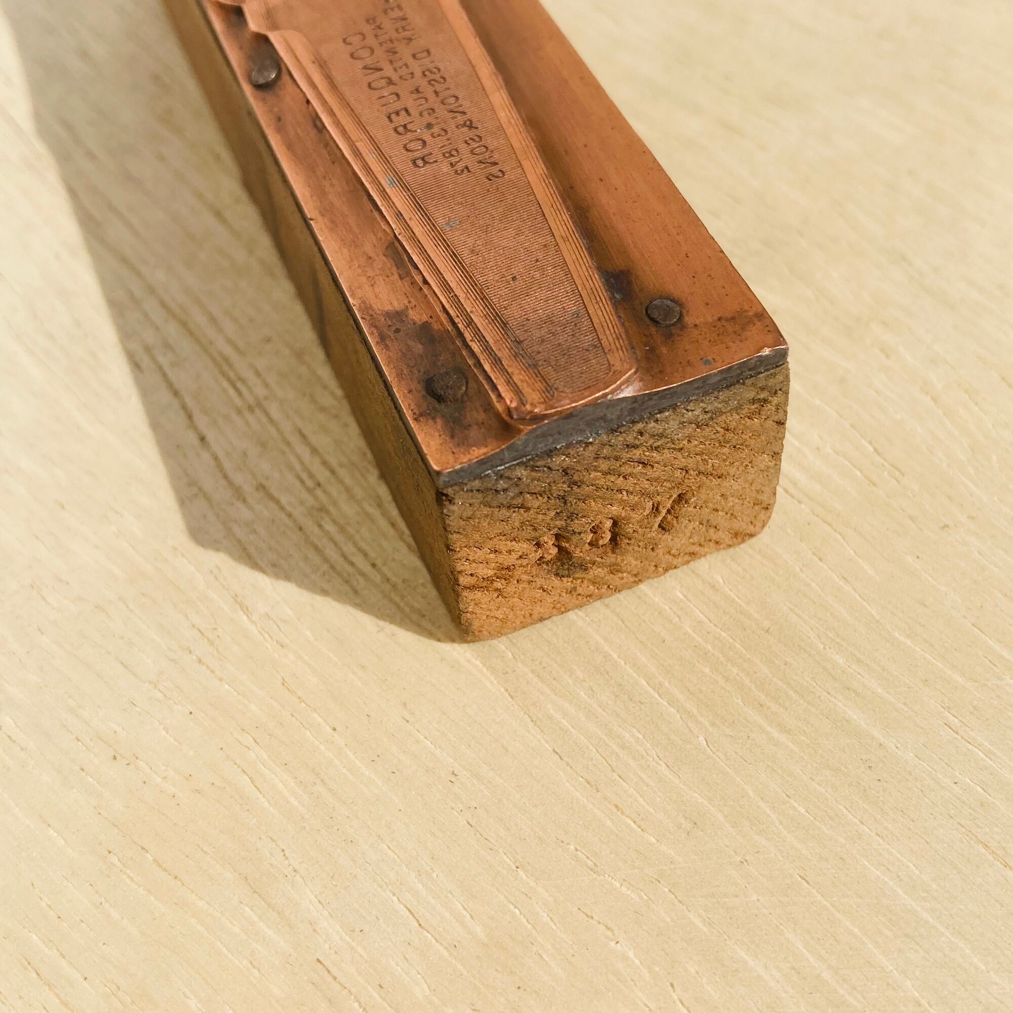 CONQUEROR Saw Tooth Swage Printing Block, Vintage Letterpress Plate ...