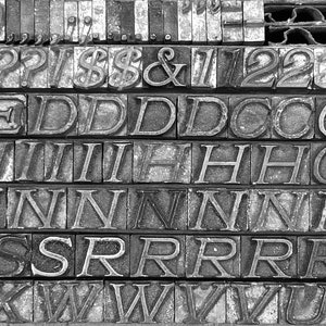 COPPERPLATE Gothic LIGHT ITALIC 18 Point Metal Lead Typeface, 1900s ...