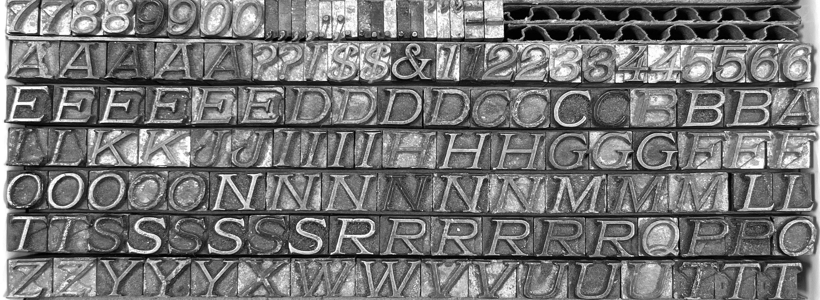 COPPERPLATE Gothic LIGHT ITALIC 18 Point Metal Lead Typeface, 1900s ...