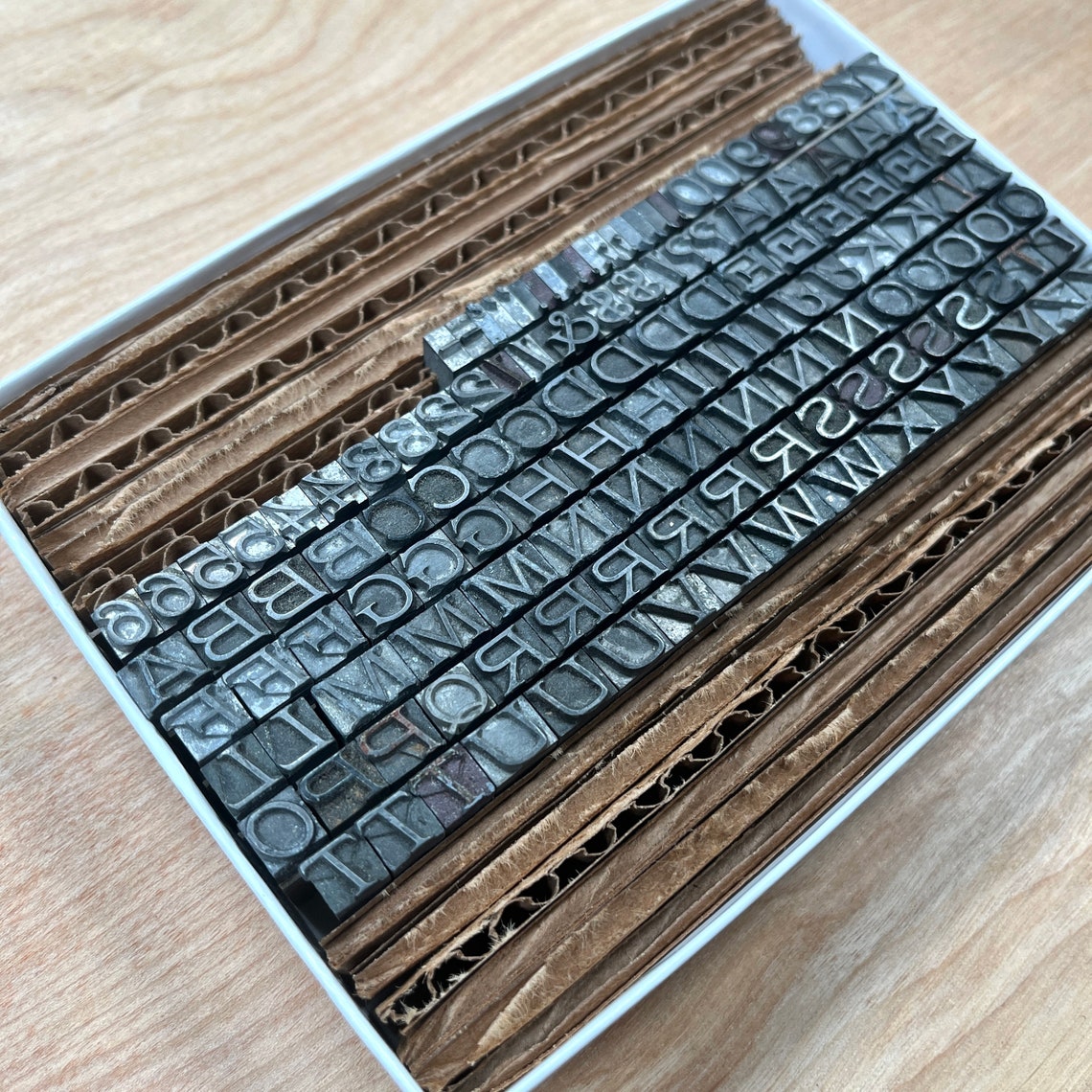 COPPERPLATE Gothic LIGHT ITALIC 18 Point Metal Lead Typeface, 1900s ...