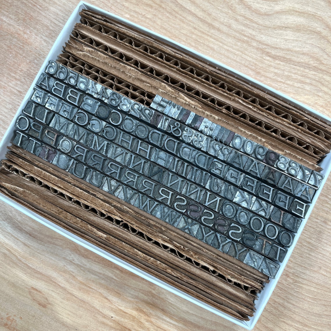 COPPERPLATE Gothic LIGHT ITALIC 18 Point Metal Lead Typeface, 1900s ...