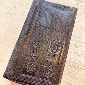 OAK CABINET Wooden Furniture Vintage Copper Printers Block, Advertising ...