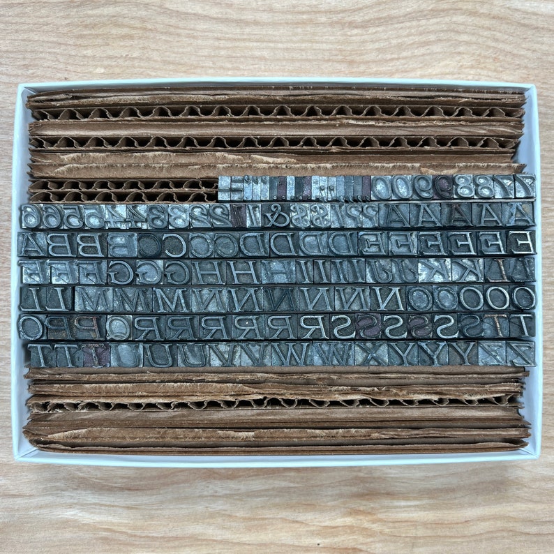 COPPERPLATE Gothic LIGHT ITALIC 18 Point Metal Lead Typeface, 1900s ...