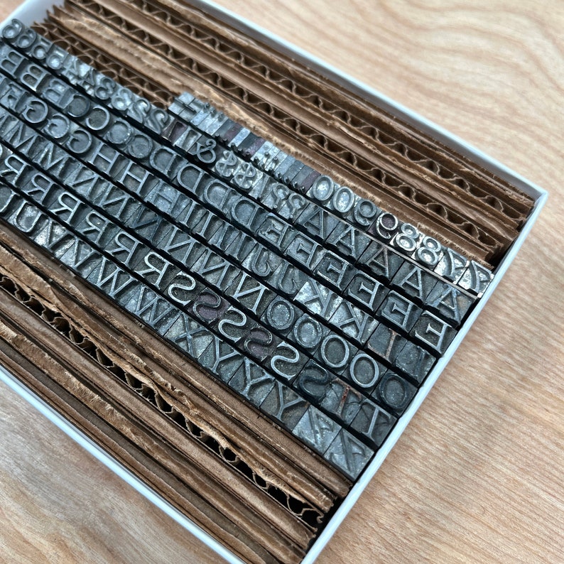 COPPERPLATE Gothic LIGHT ITALIC 18 Point Metal Lead Typeface, 1900s ...