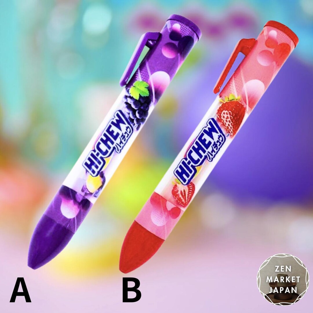 Funbox Snacks Japan Moving Charm Mascot Ballpoint Pen Grape Strawberry ...