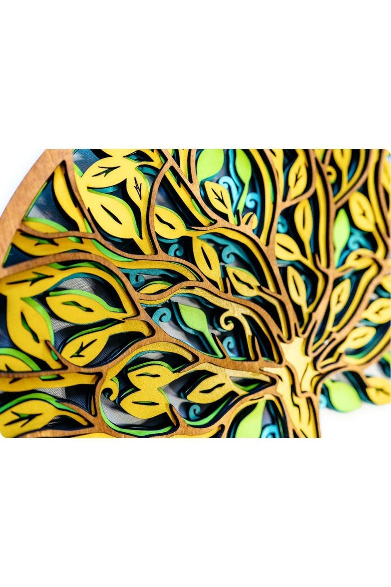 Layered Tree of Life Wood Art – Laser Cut Wall Decor - Etsy