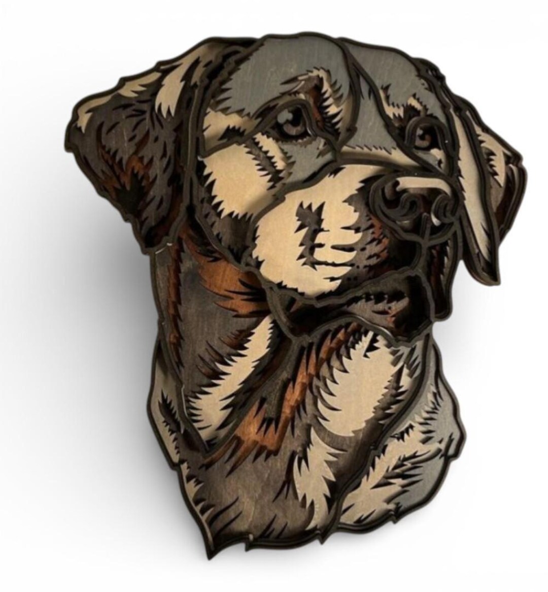 Layered Wood Labrador Dog Portrait Wall Art – 5-layer Laser Cut ...