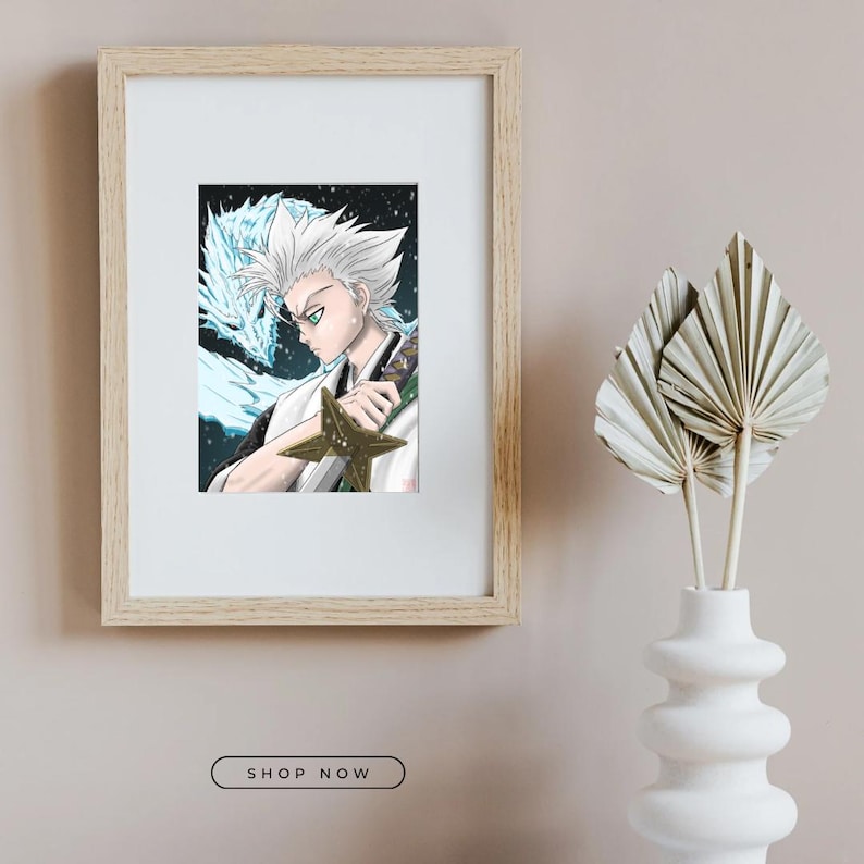 Toshiro Hitsugaya Fan Art Print – Bleach Anime Poster (digital Download ...