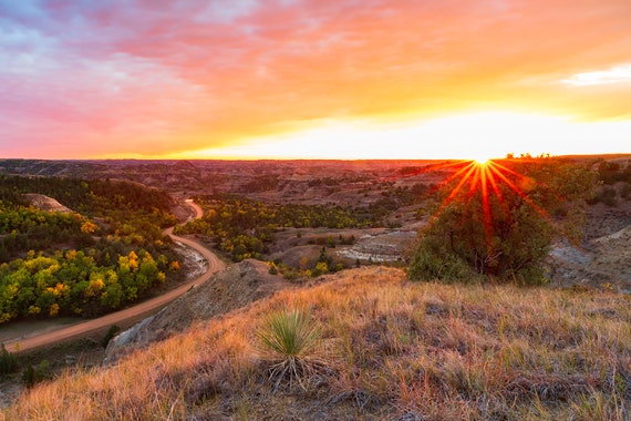 North Dakota Landscape Photography Print Sunset in the - Etsy
