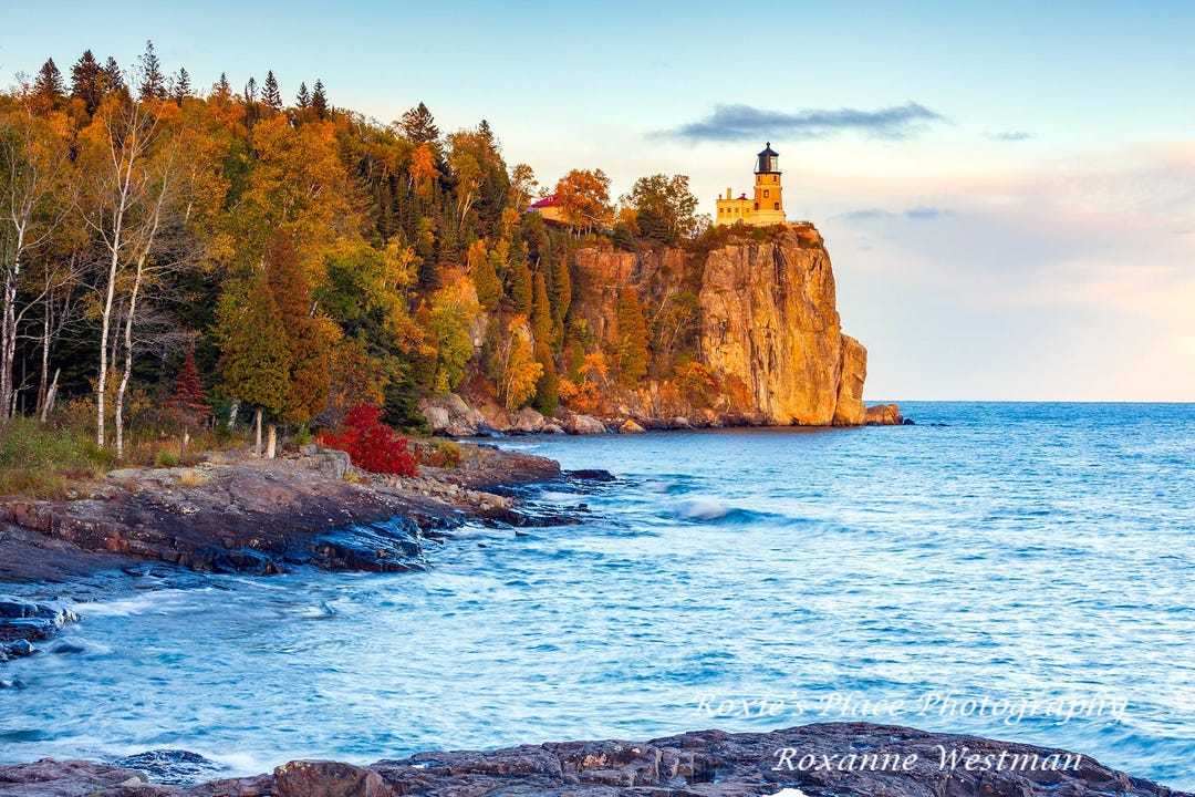 Split Rock Lighthouse Sunset Photography Print - Lake Superior ...