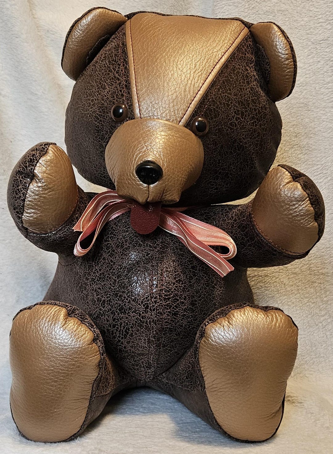 Wisdom Keepsake Heirloom Bear – Antique Lambskin Leather Teddy Bear ...