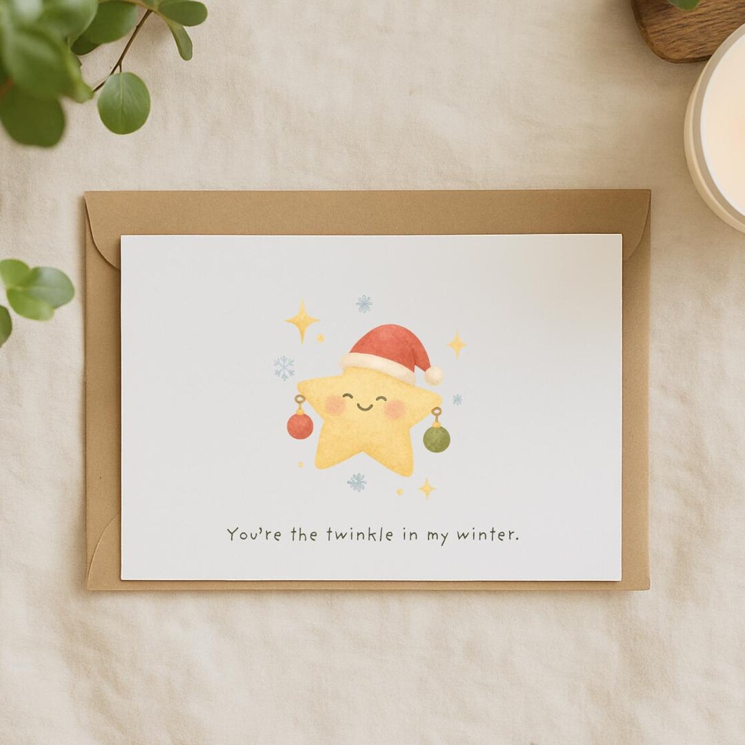 Printable Christmas Card | "you’re the Twinkle in My Winter" | Twinkle ...