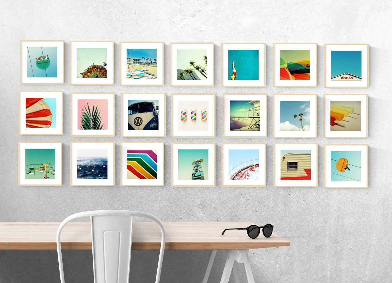 Photography wall art set // photography print set // summer | Etsy