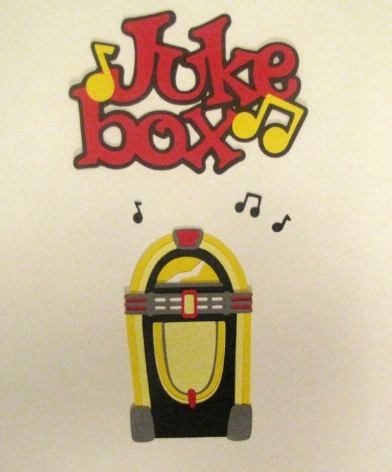 Items similar to 50s Juke Box Music Notes and Juke Box Page Title Die ...