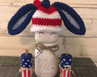 Patriotic Bunny | Etsy