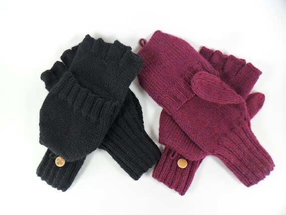 Convertible Mittens Flip Smoker's or Reader's | Etsy