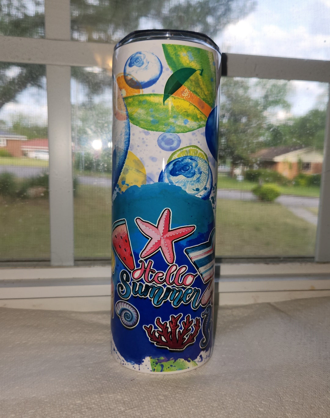 Hello Summer Stainless Steel Tumbler - Etsy