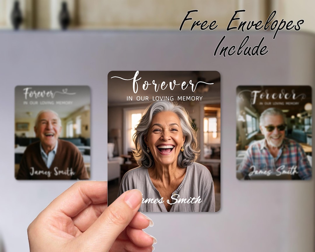 Custom Memorial Photo Magnet, in Loving Memory Fridge Magnet ...