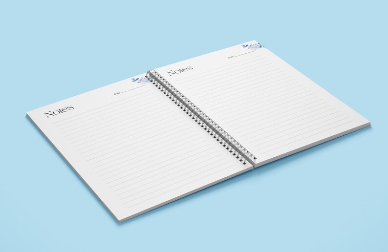 Digital Notebook Template | Printable A4 Lined Journal | Editable Canva ...