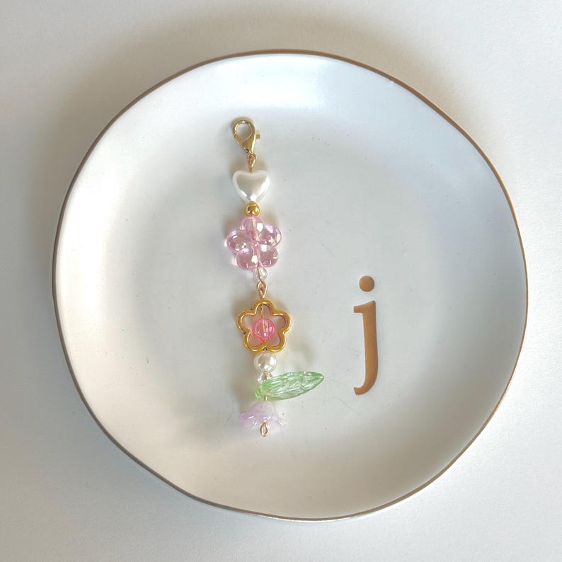 Handmade Small Beaded Gold Keychains - Etsy