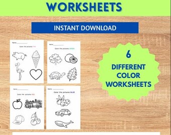 Learn Your Colors Worksheets | Digital Download | Preschool ...